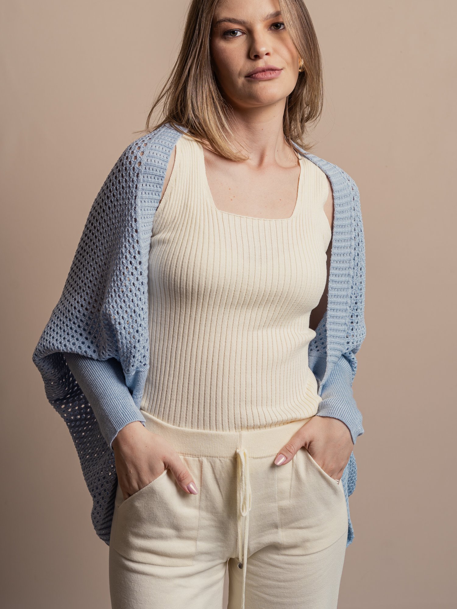 Capa Casulo Tricot Feminina - Michele Tricot